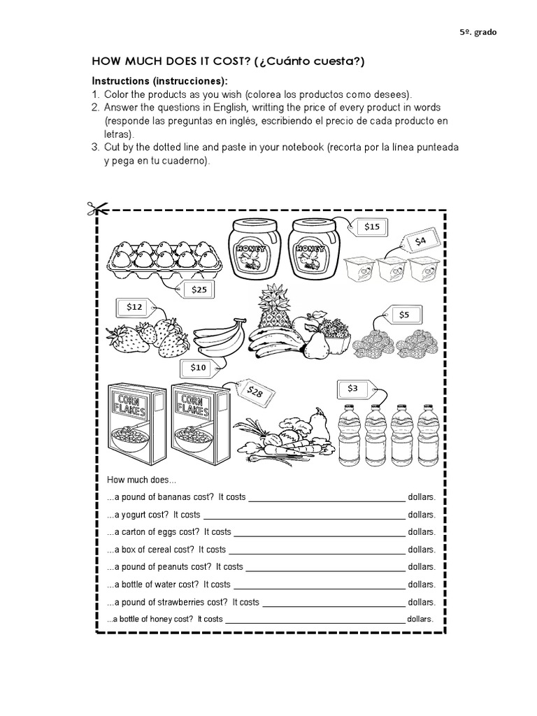 HOW MUCH DOES IT COST? (¿Cuánto Cuesta?) Instructions (Instrucciones) | PDF