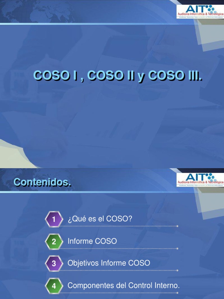 Informe sobre COSO I y II: Control Interno | PDF | Auditoría ...