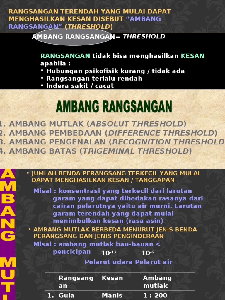 AMBANG RANGSANGAN | PDF