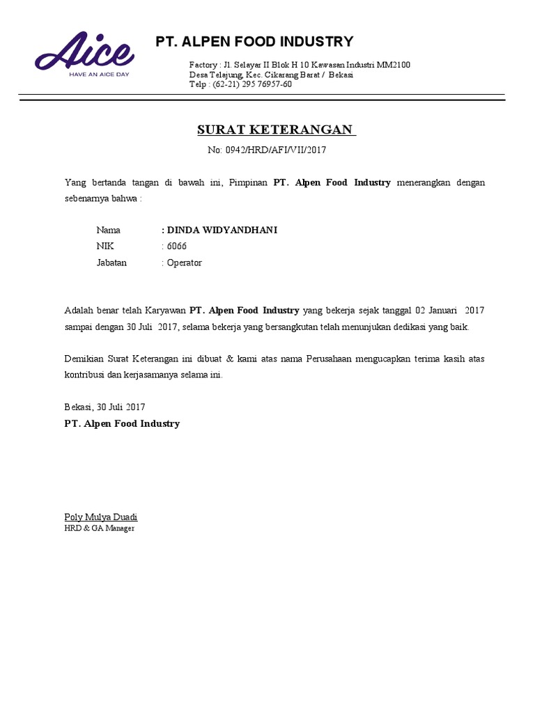 Paklaring Aice | PDF