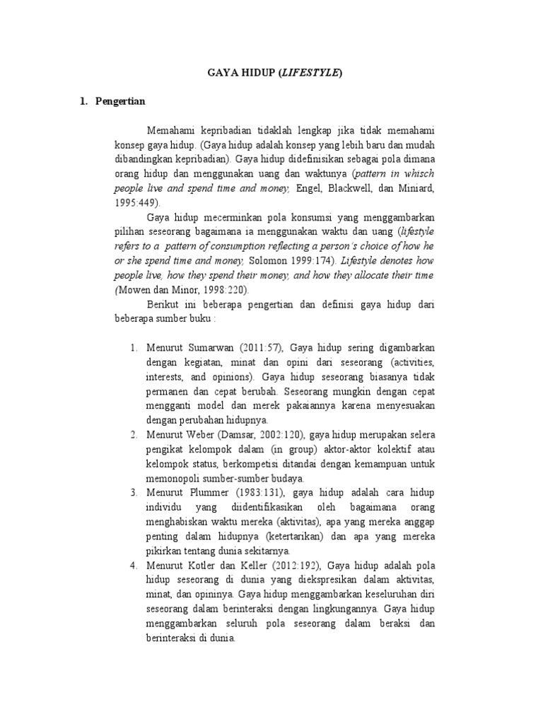 Gaya Hidup | PDF | Sains & Matematika