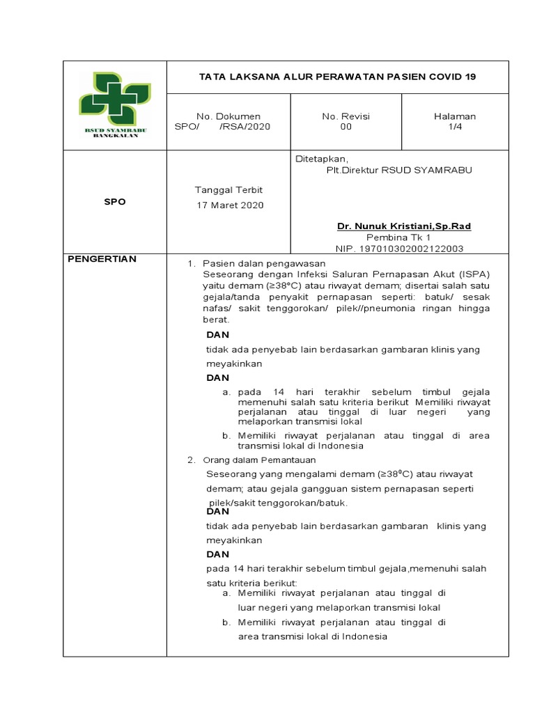 Alur Penerimaan Pasien Covid | PDF