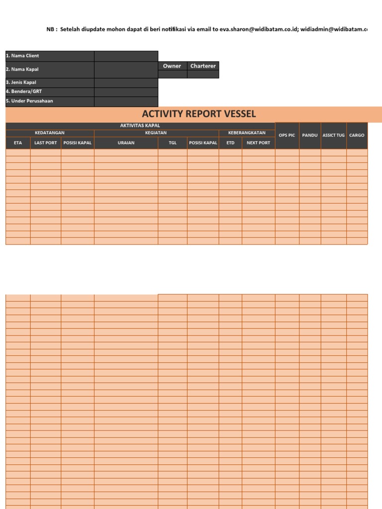 Vessel Activity and Crew Report | PDF | Business