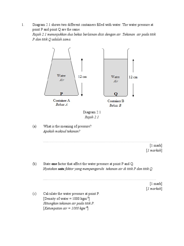 3A2 (5m) Tekanan Cecair Dan Jarak Ufuk Pancutan | PDF | Fluid Mechanics ...