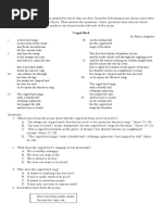 Caged Bird Poem: Analysis & Questions | PDF | Poetry | Maya Angelou