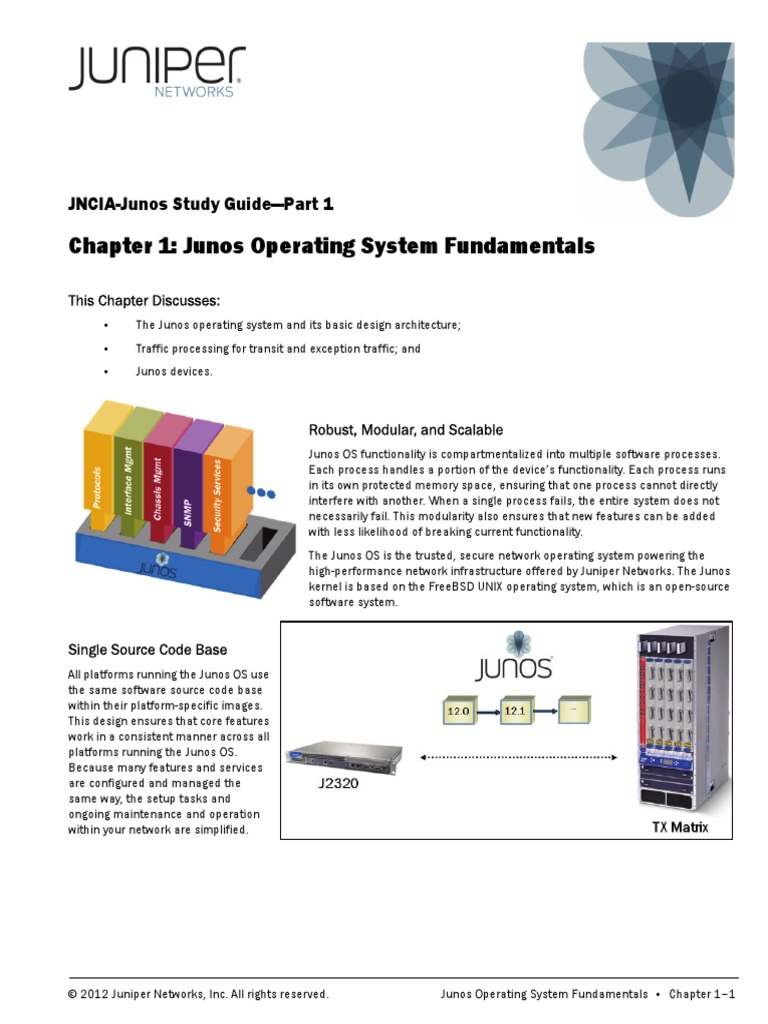 Chapter 1: Junos Operating System Fundamentals: JNCIA-Junos Study Guide-Part 1 | PDF