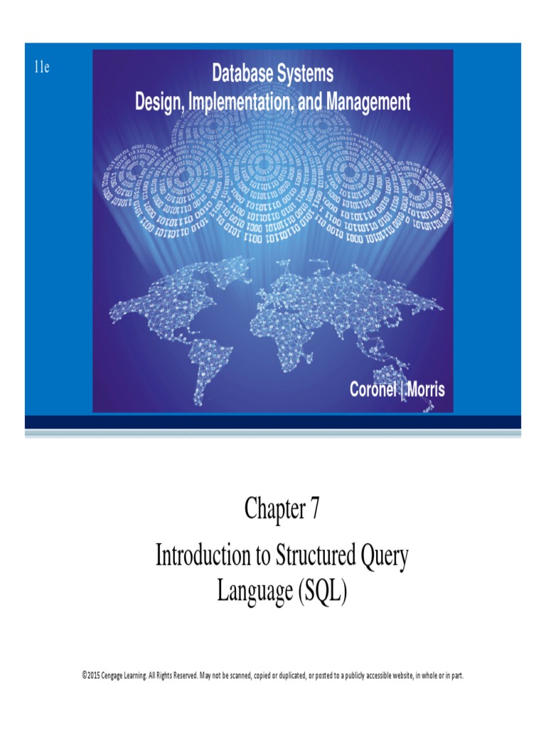 Introduction To Structured Query Language (SQL) : Database Systems Design, Implementation, and ...