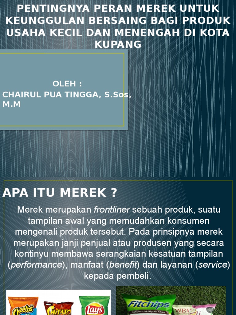 Peran Merek untuk UMKM di Kupang | PDF | Pengelolaan Keuangan & Uang | Seni