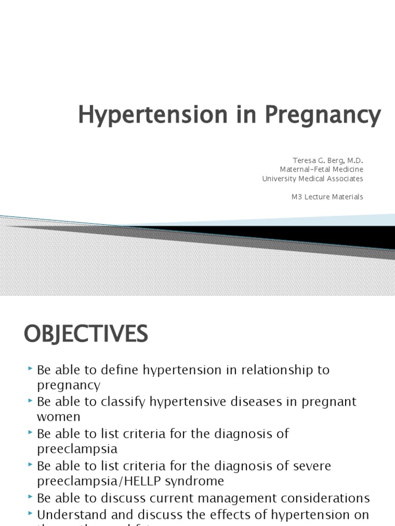 Managing Hypertension in Pregnancy: A Comprehensive Review of Diagnosis ...