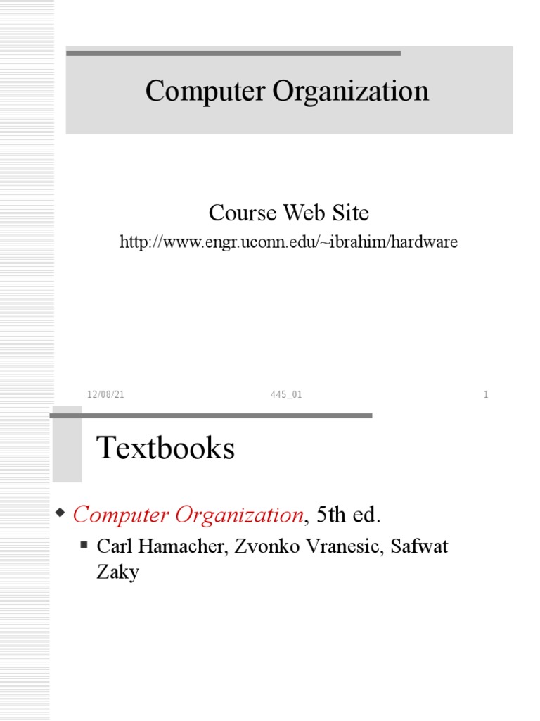 Computer Organization Course Overview | PDF | Central Processing Unit ...