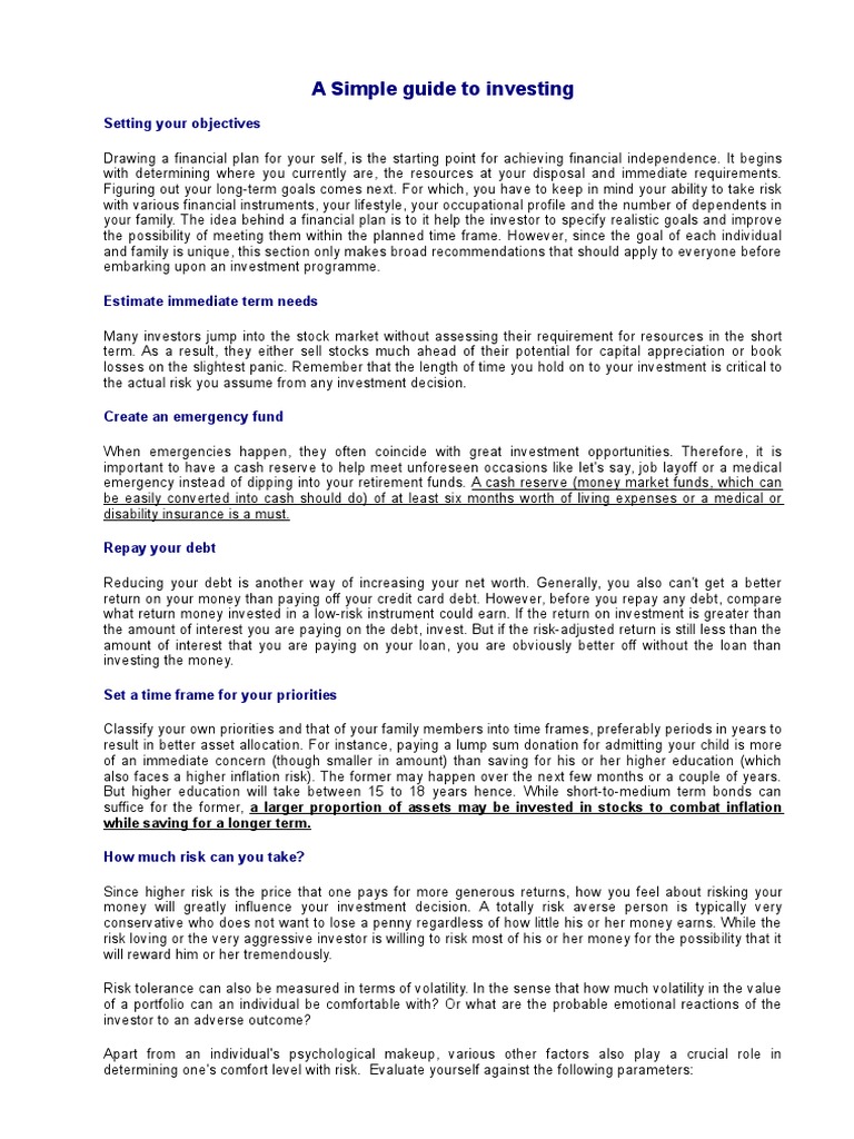 Guide To Investing PDF | PDF | Price–Earnings Ratio | Investing