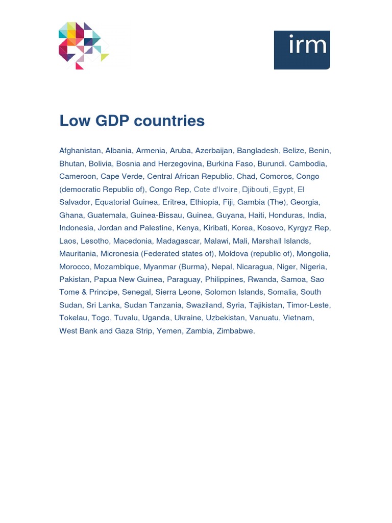 Low GDP PDF PDF | PDF