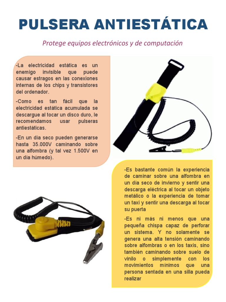 Pulsera Antiestática | PDF | Pulsera | Descarga electrostática