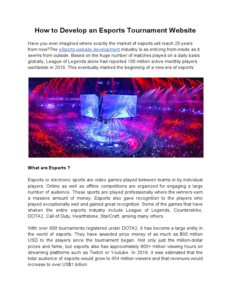 Esports Website Development PDF | PDF