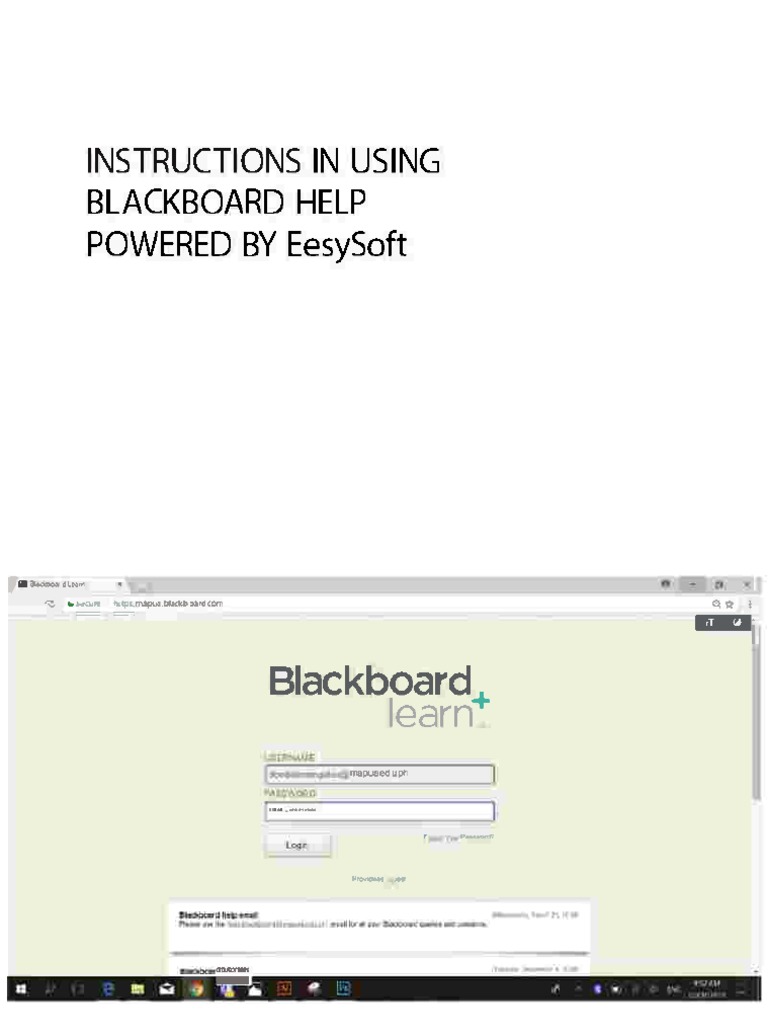 Instruction For Blackboard Help | PDF | Computing | Cyberspace