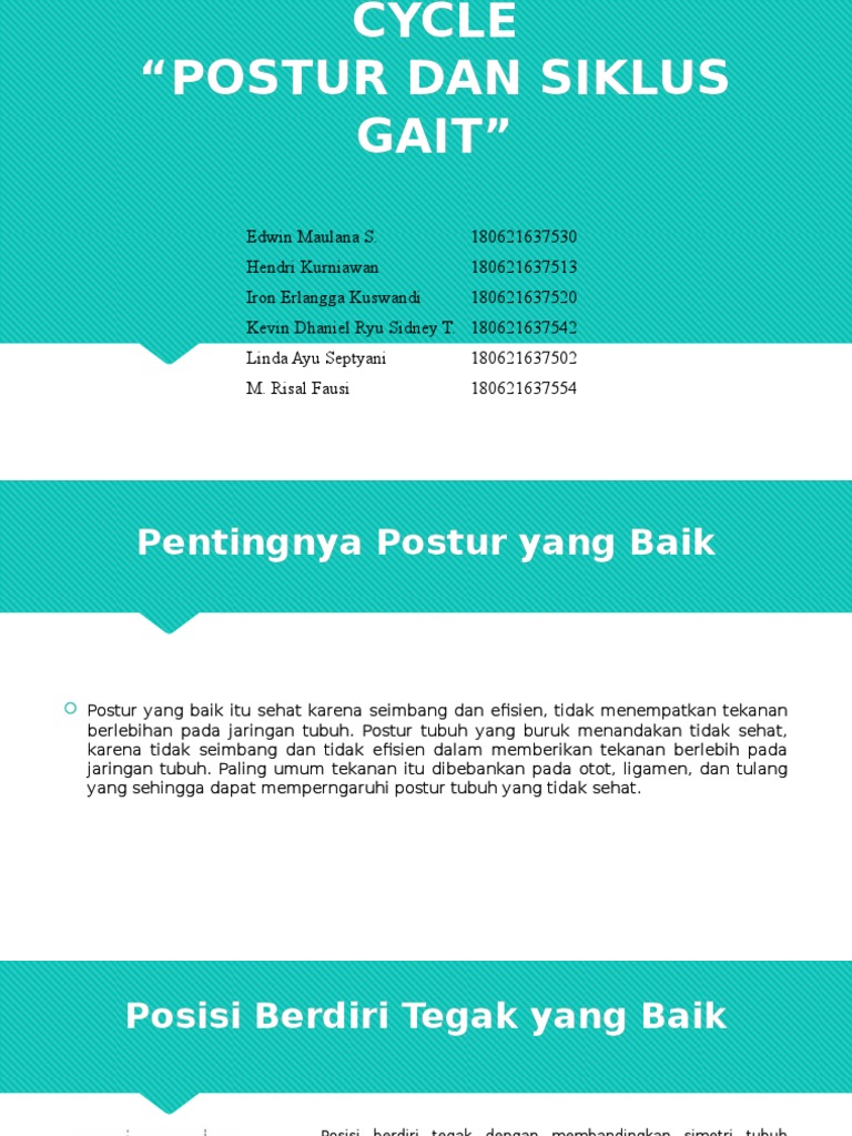 Postur dan Siklus Gait yang Sehat | PDF | Pengembangan Diri