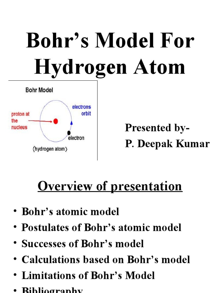 Bohrs Model For Hydrogen Atom | PDF | Energy Level | Electron