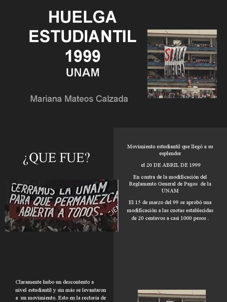 Huelga Estudiantil UNAM 1999: Causas y Consecuencias | PDF | Gobierno ...