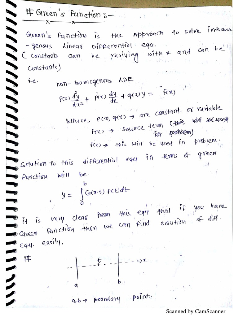 Green Function Notes | PDF