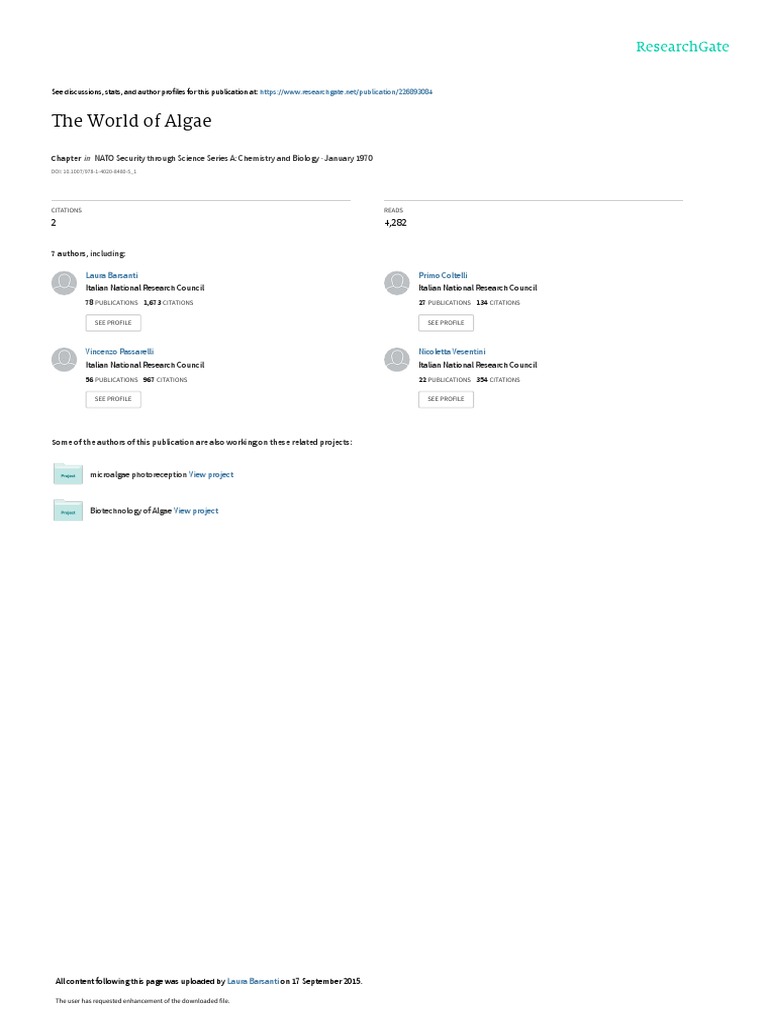 Word Algae | PDF | Algae | Plants