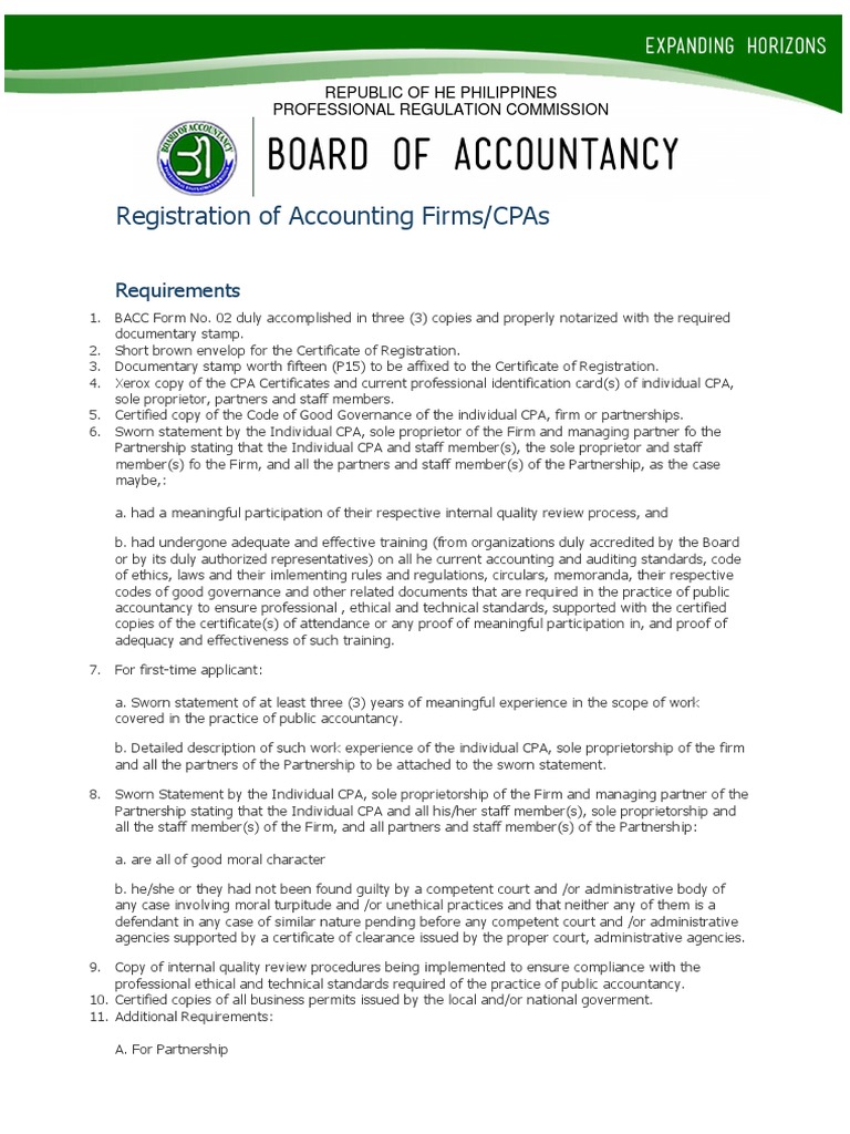 Requirement For Accreditation CPAs in Public Practice PDF | PDF ...