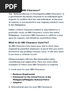 Sample Template For NBI CLEARANCE | PDF