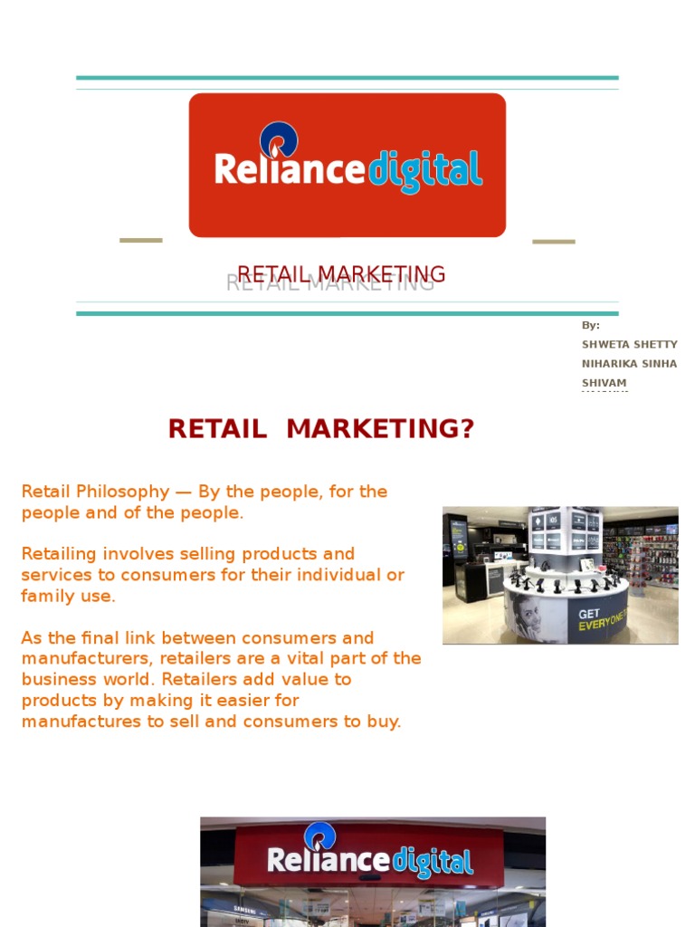 Reliance Digital: Retail Strategy Overview | PDF | Retail | Business ...