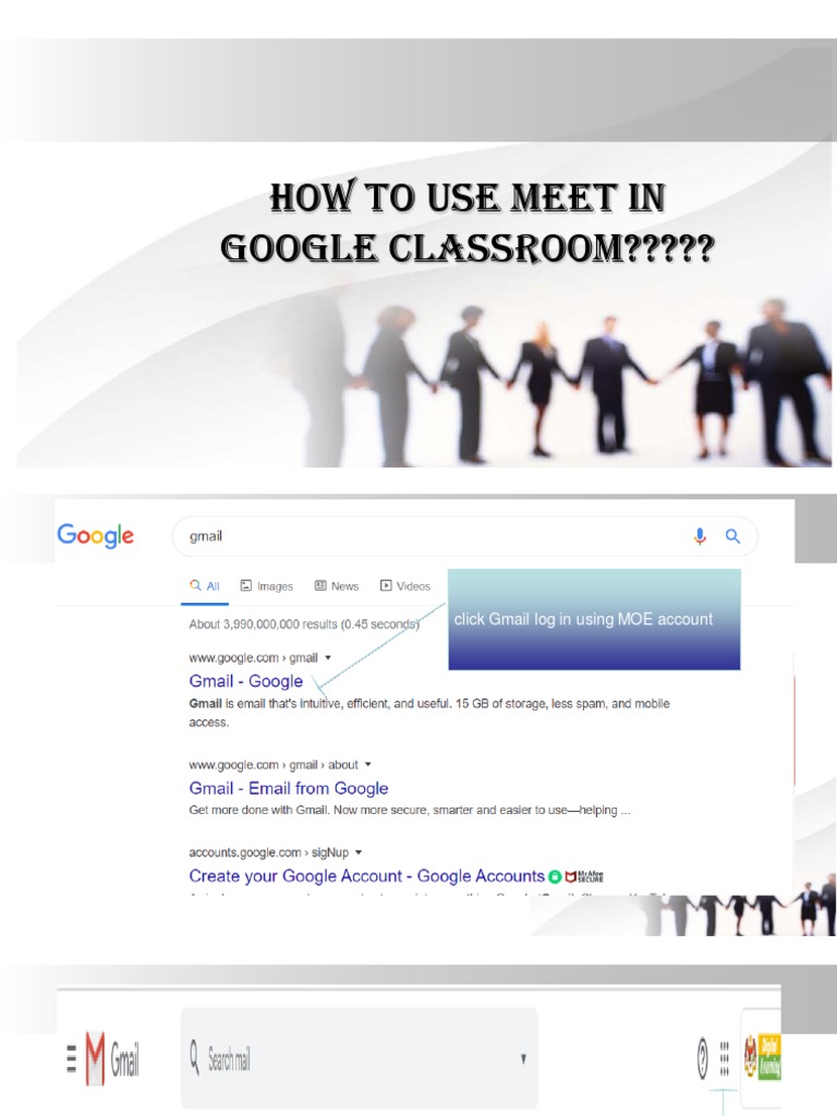 How To Use Meet in Google Classroom | PDF | Gmail | Websites