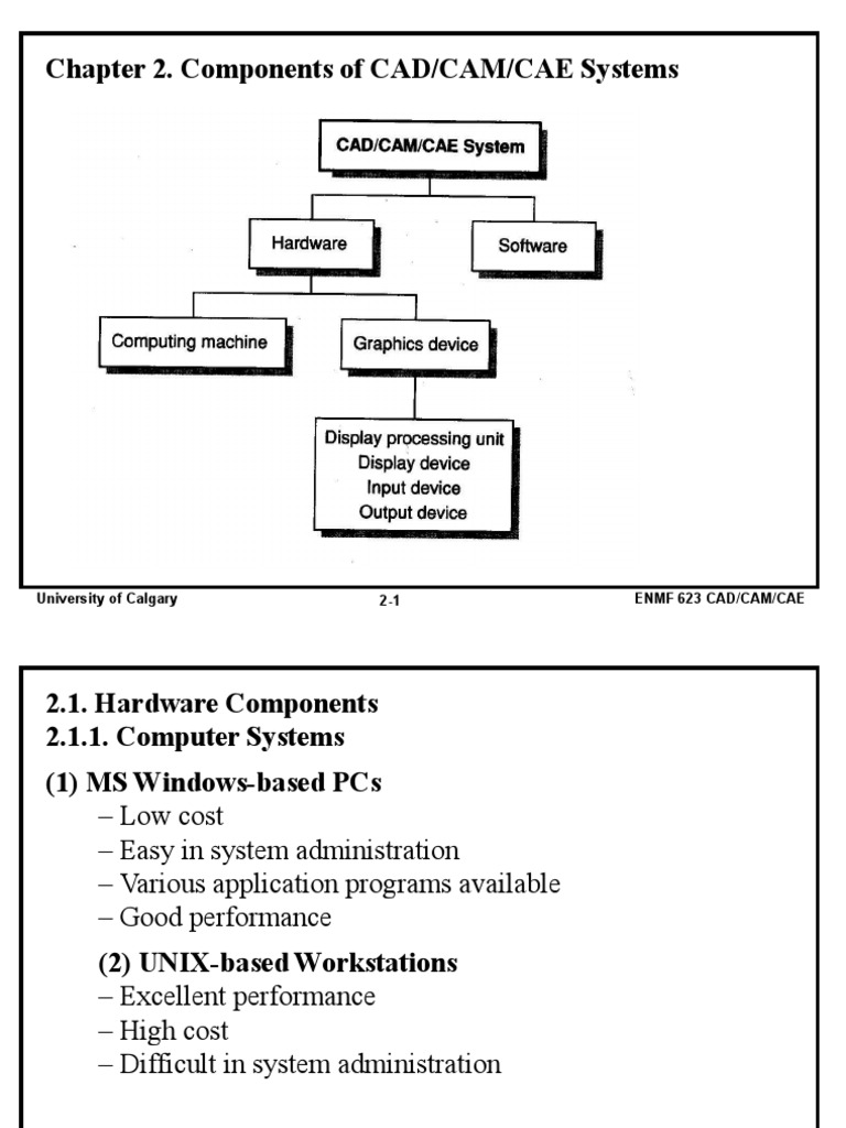 Components of CAD/CAM/CAE Systems | PDF | Computer Aided Design ...