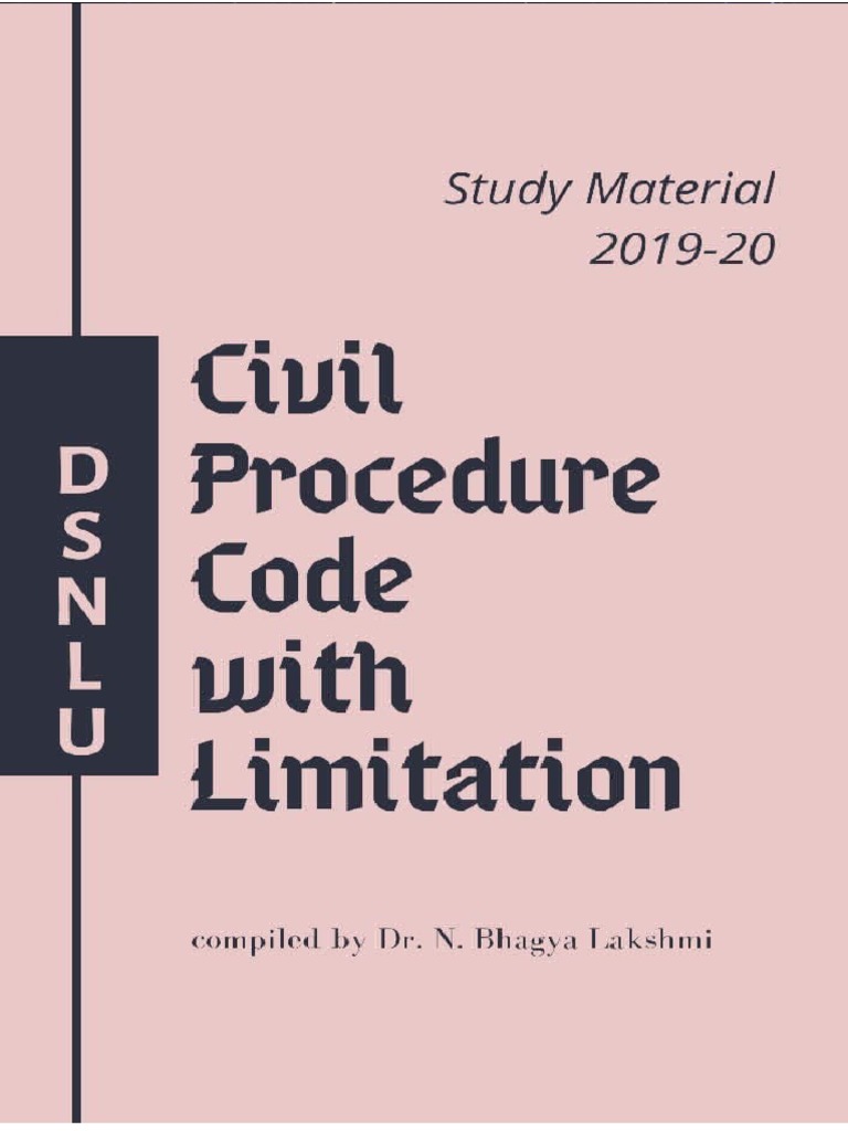 CPC Case Method Study Material 2019-20 | PDF | Lawsuit | Judiciaries