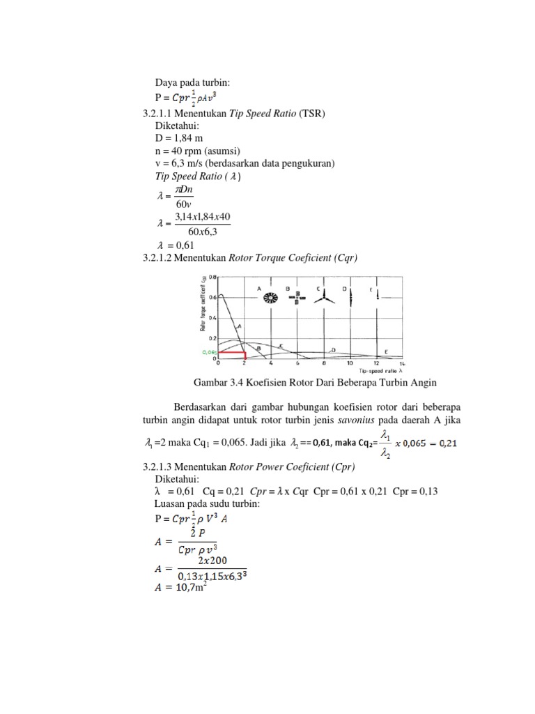 Rumus Tip Speed Ratio Turbin Angin | PDF | Metode & Bahan Ajar | Sains ...