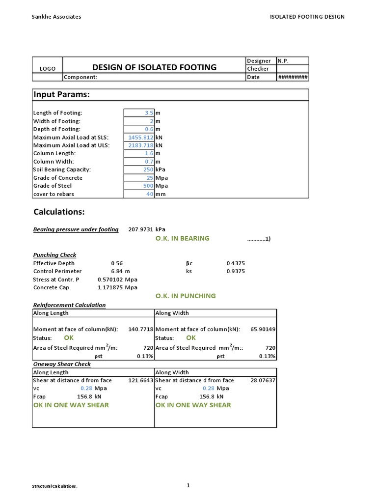 Adequacy Check For Existing Footings | PDF | Solid Mechanics | Structural Engineering