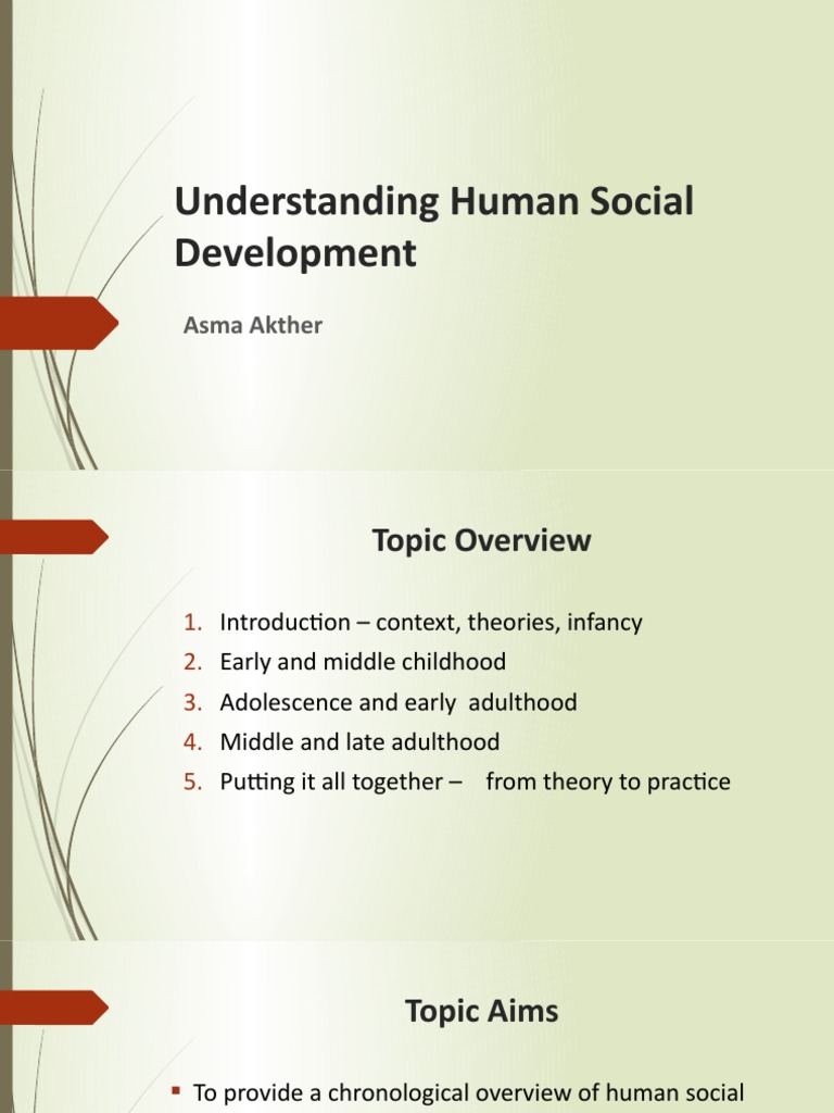 Understanding Human Social Development | PDF | Developmental Psychology ...