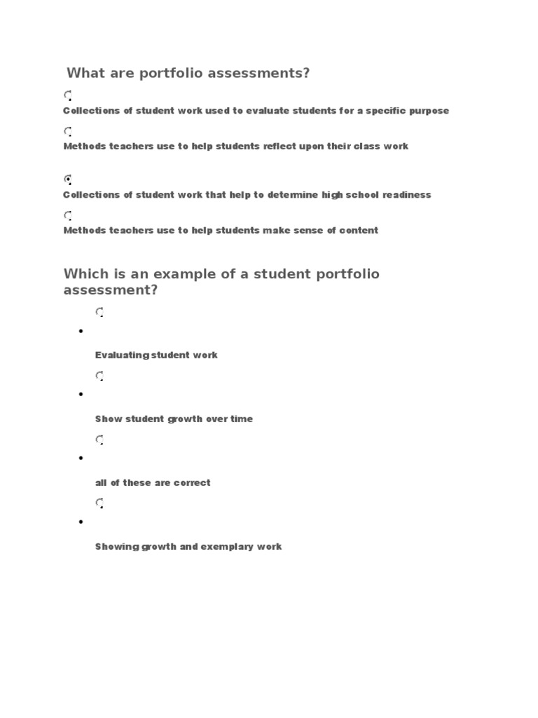 Understanding Portfolio Assessments | PDF | Career & Growth