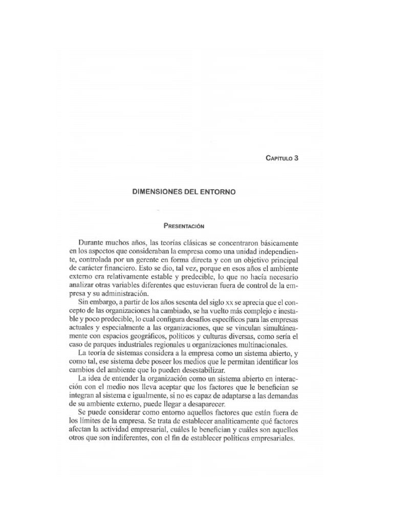 Las Dimensiones Del Entorno | PDF