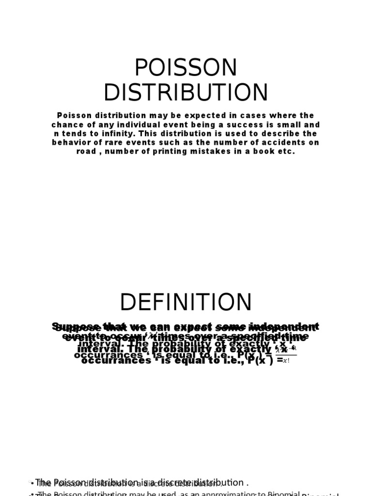 POISSON DISTRIBUTION FOR IBS 2020 Batch. | PDF | Poisson Distribution ...