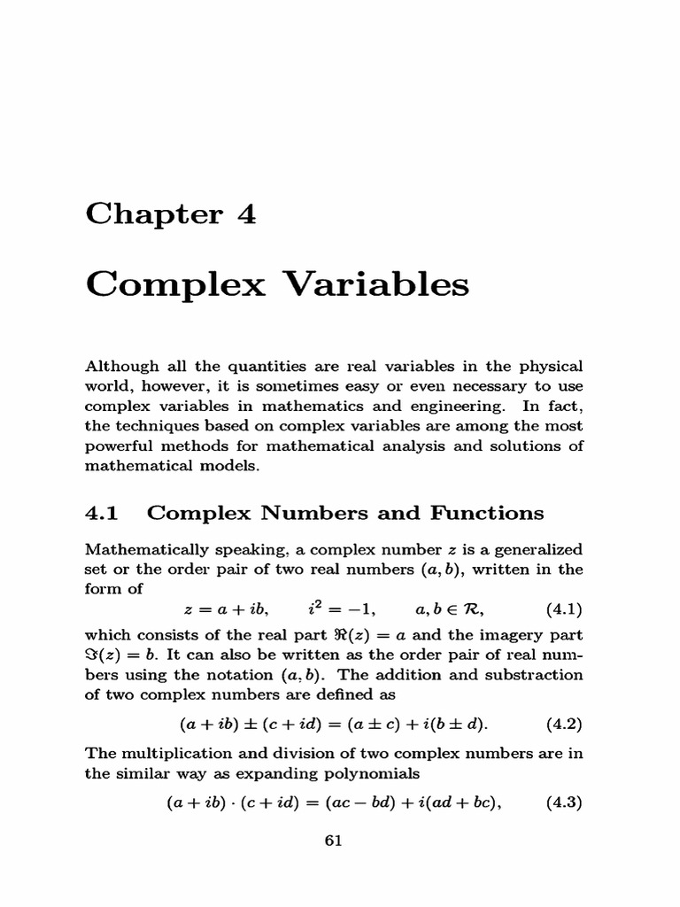 Understanding Complex Variables and Functions | PDF | Complex Number ...