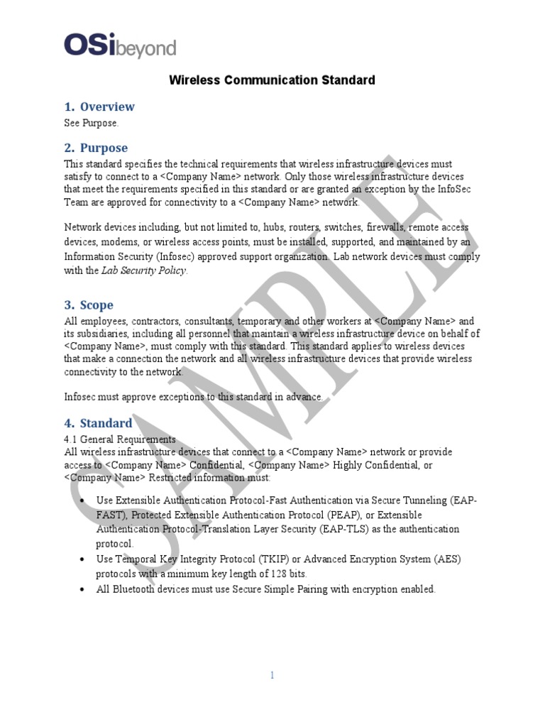 Overview: Wireless Communication Standard | PDF | Computer Network ...