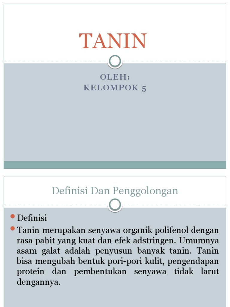 PPT Tanin | PDF
