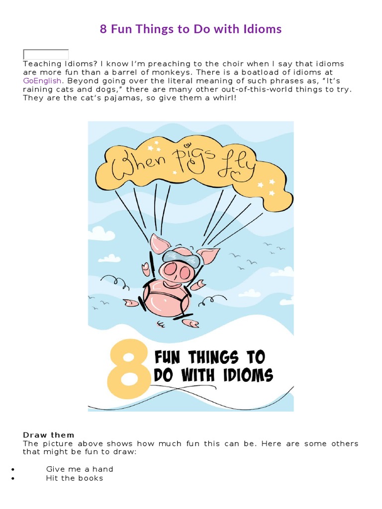 Idiom Activities for Teachers | PDF