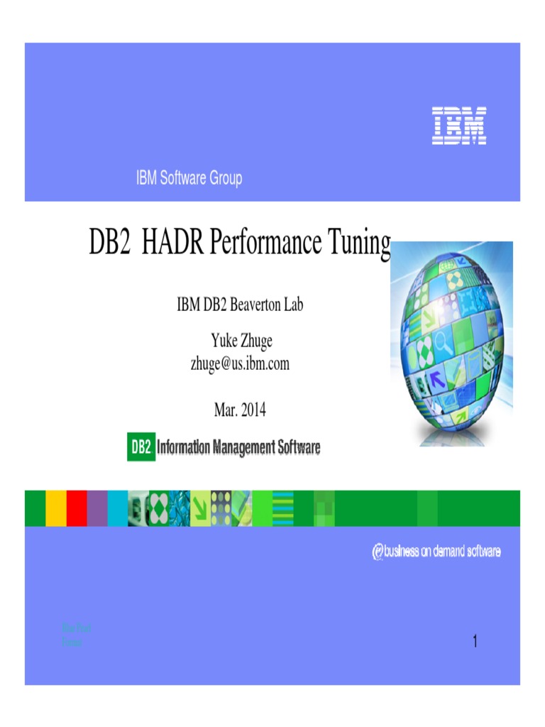 DB2 HADR Performance Tuning: IBM Software Group | PDF | Transmission Control Protocol | Databases