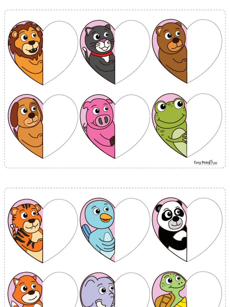 Animal Pairs Matching File Folder Game | PDF | Home & Garden