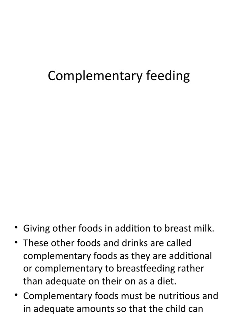 Complementary Feeding | Download Free PDF | Breastfeeding | Eating