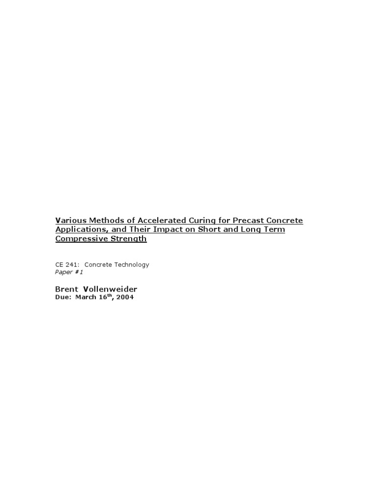Curing Report | Download Free PDF | Concrete | Cement