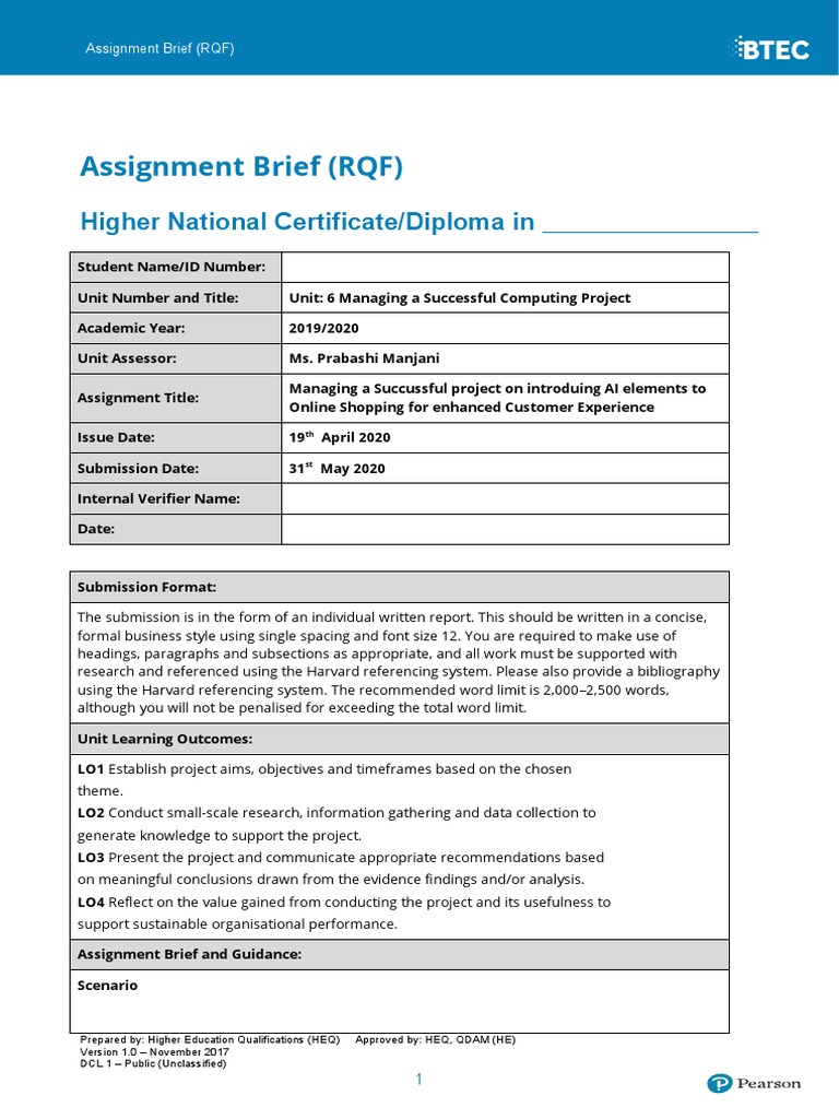 Assignment Unit 6 Managing A Successful Computing Project Pdf Online Shopping Retail