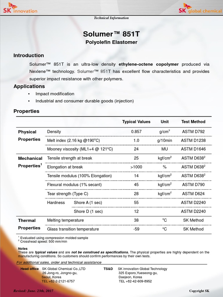 Technical Datasheet - Solumer 851T - Eng | PDF | Polymers | Civil ...