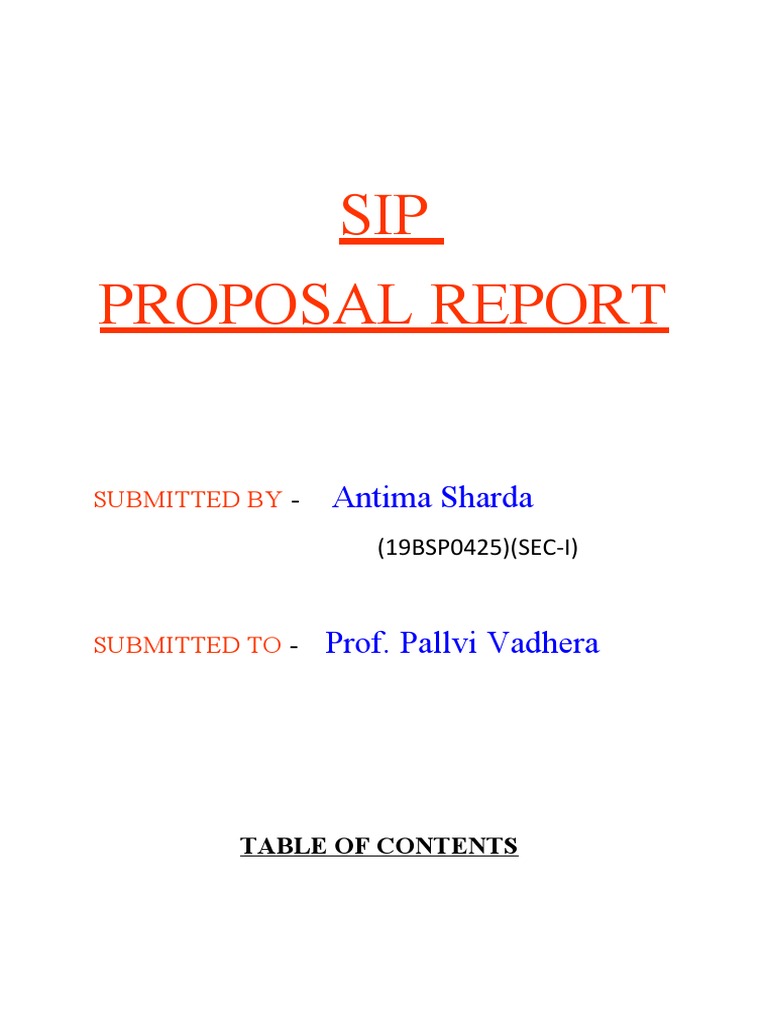 Antima SIP Proposal Modified Report | PDF | Retail | Marketing