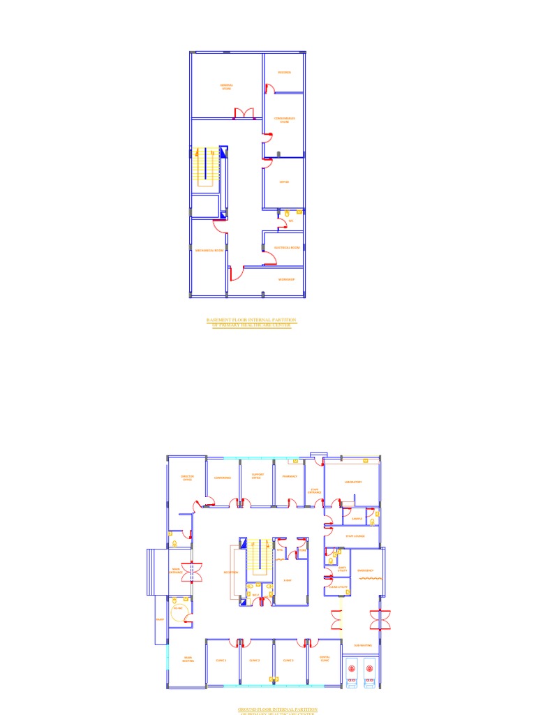 Primary Health Care Center Floor Plan | PDF | Health Care | Wellness