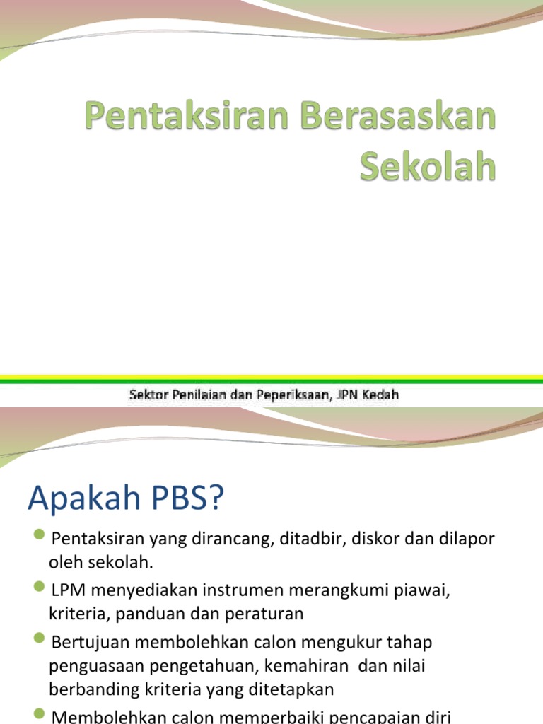 Panduan Pentaksiran Berasaskan Sekolah 2025 | PDF