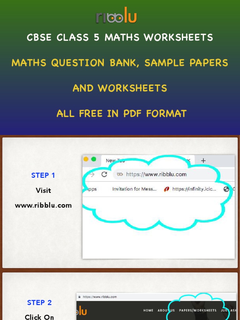 CBSE Class 5 Maths Worksheets PDF | PDF | Career & Growth